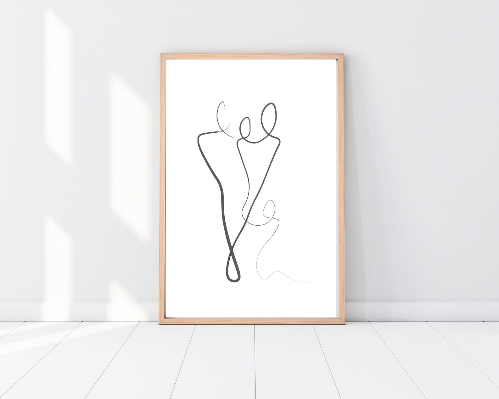 Family of Four Line Art V2 | Family Art | Abstract Wall Print ...