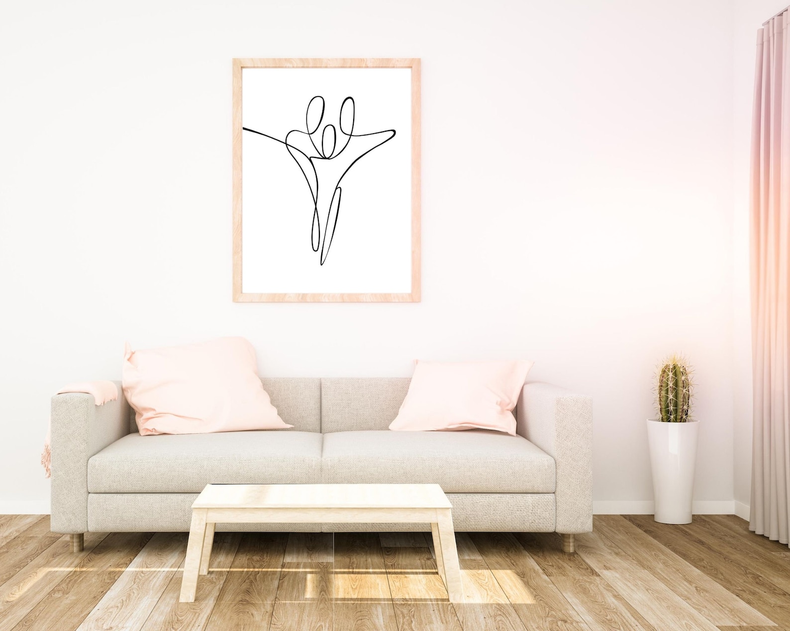 Family of Three Line Art Family Art Abstract Wall Print - Etsy