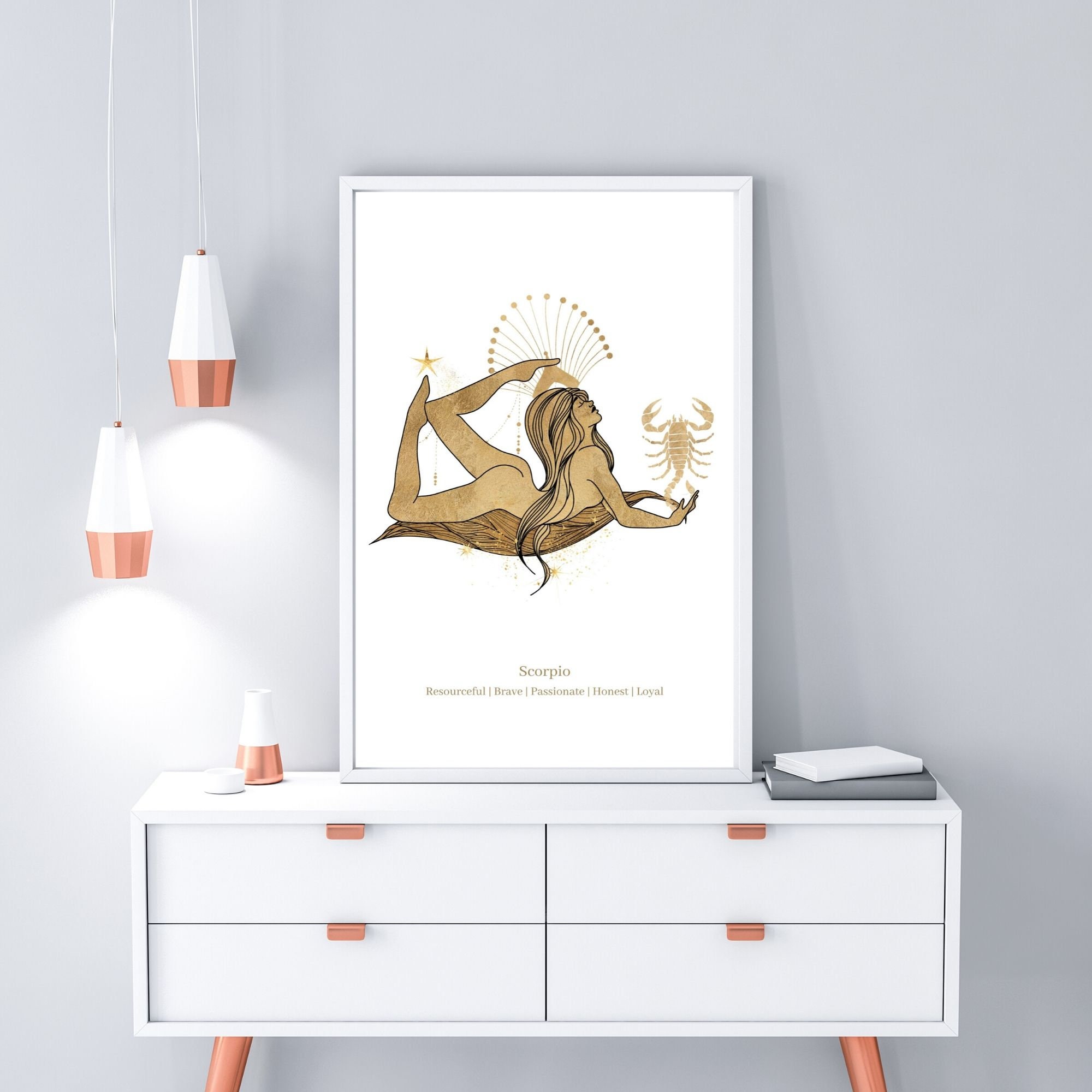 Scorpio Zodiac | Astrology | Digital Print | Poster | Illustrated Art ...