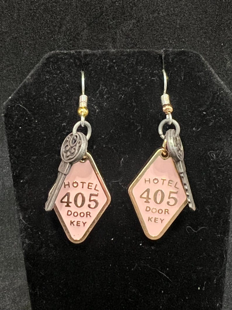 Hotel Key Earrings - Etsy