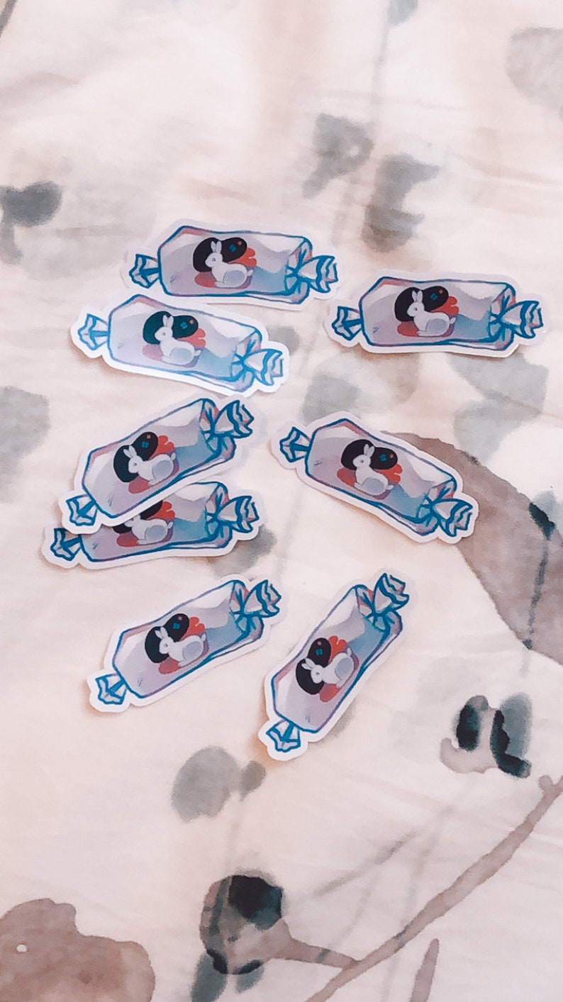 White Rabbit Candies Original Sticker Design | Etsy