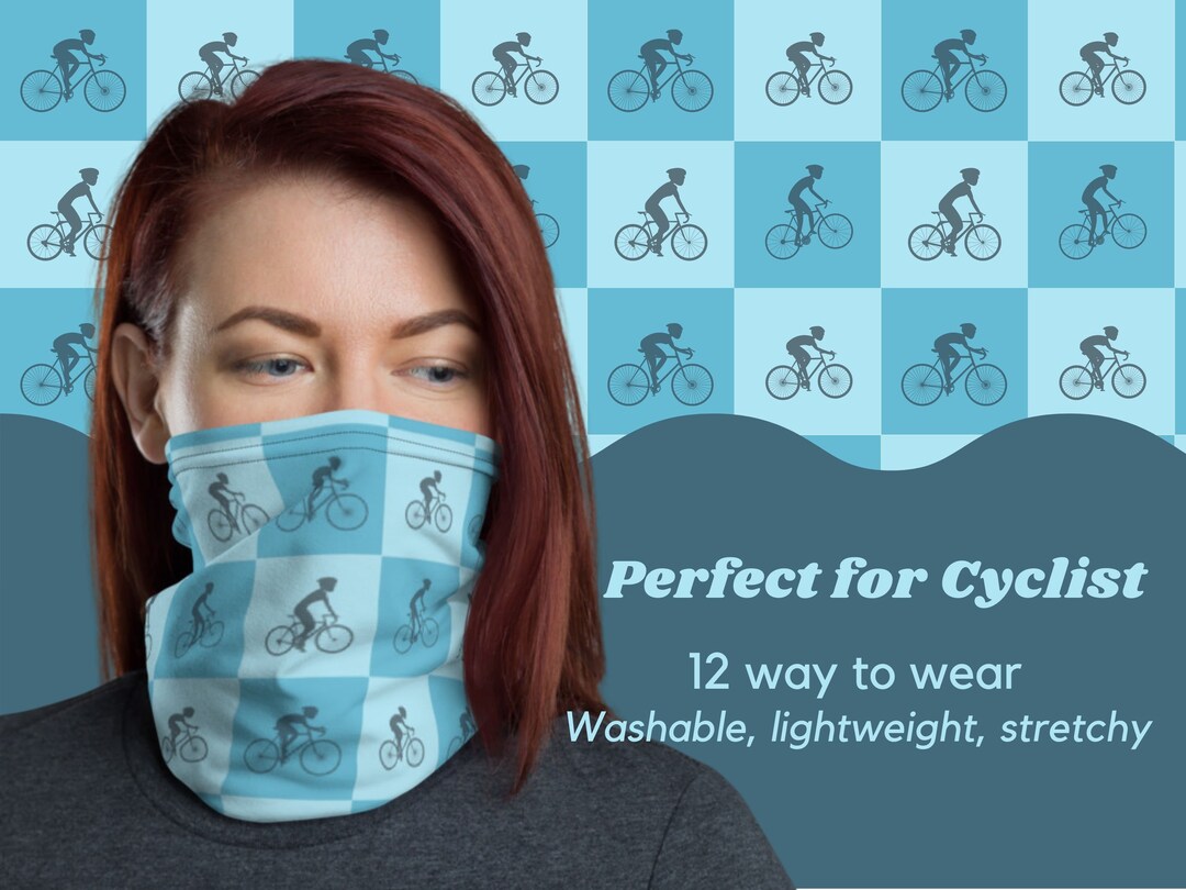 Cyclist Face Mask, Bike Neck Gaiter, Washable Reusable Breathable ...