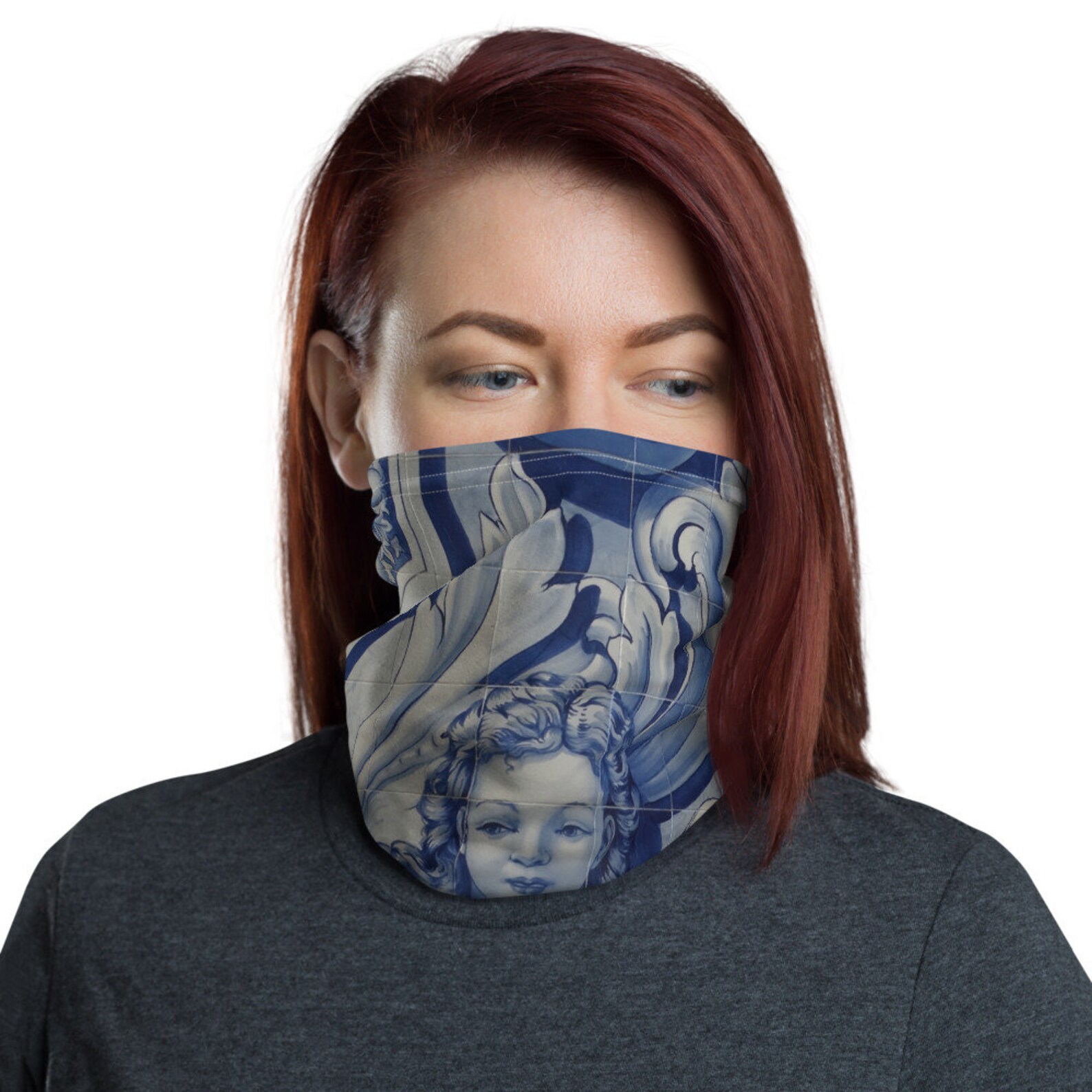 Blue Angel Greek Mythology Face Mask, Neck Gaiter, Washable Reusable ...