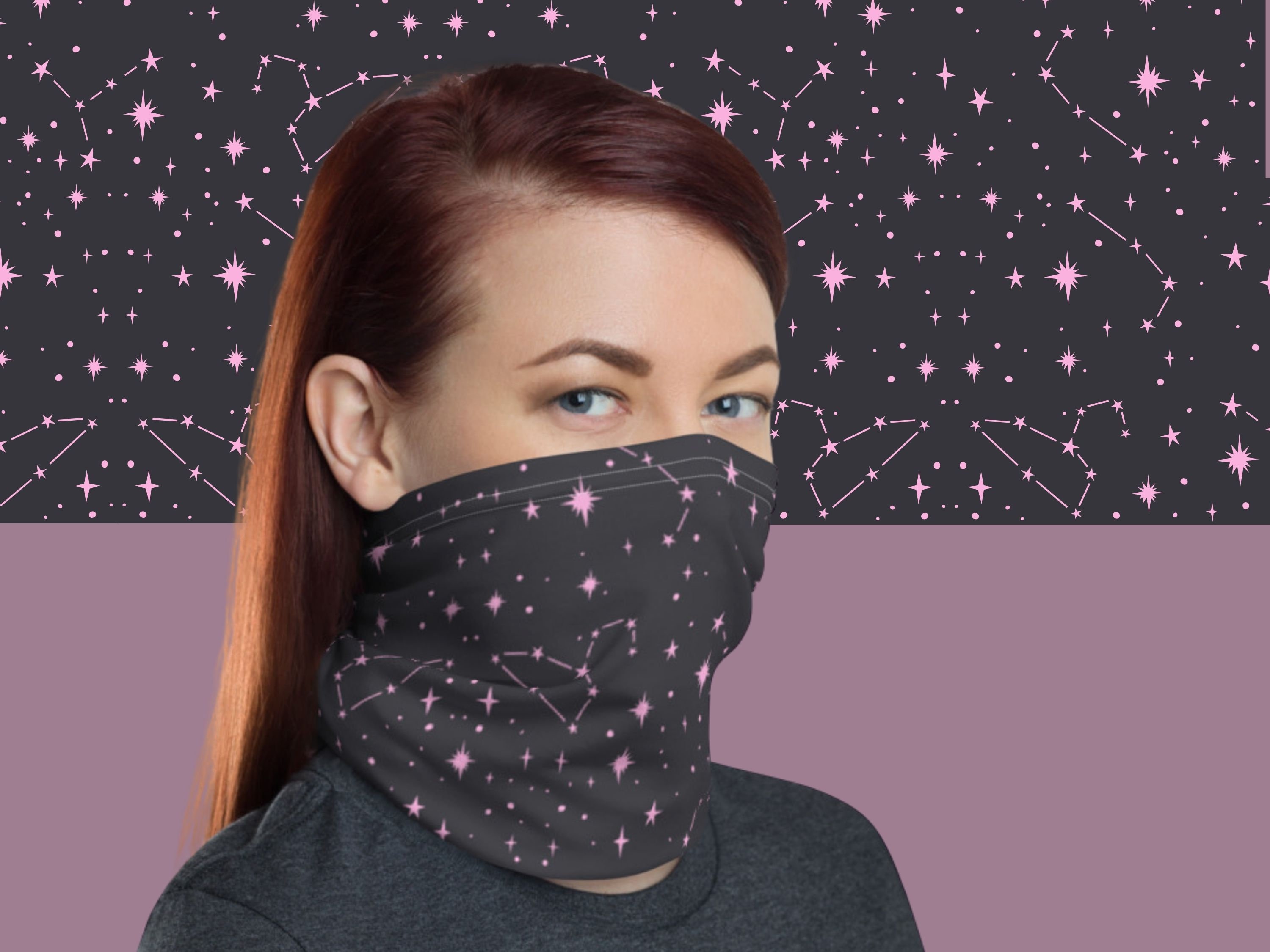 Galaxy Star Solar System Face Mask, Neck Gaiter, Washable Reusable ...