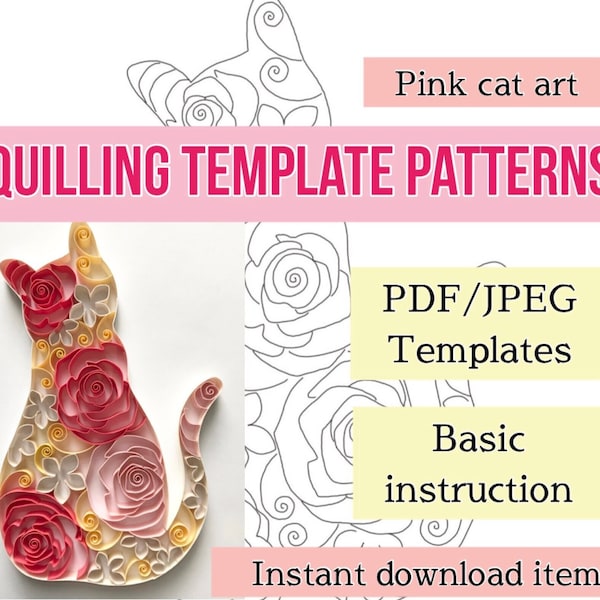 Paper Quilling Cat - Etsy