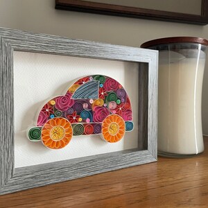 Car Quilling Art Paper Quilling Art Quilling Art Framed Nursery Gift ...