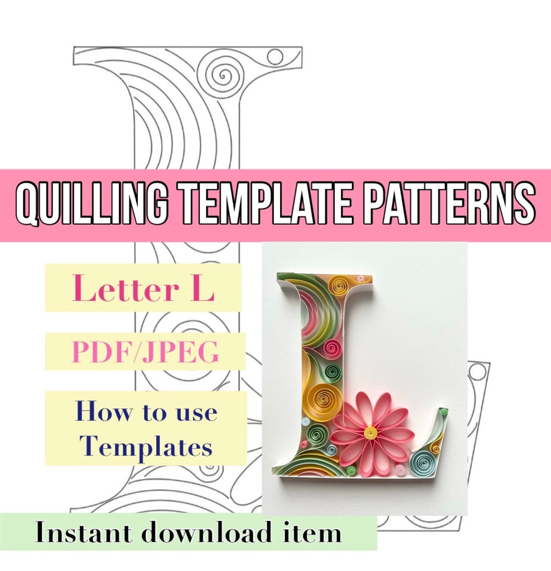 Quilling Template, Quilling Letter, Quilling Patterns, Quilling ...