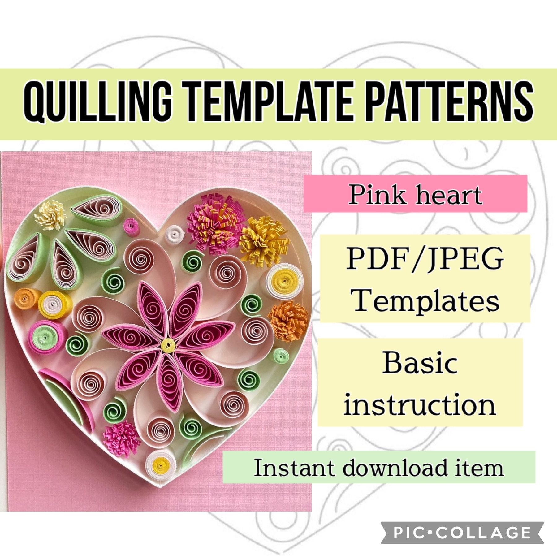 Quilling Template, Quilling Card, Quilling Patterns, Quilling Template ...