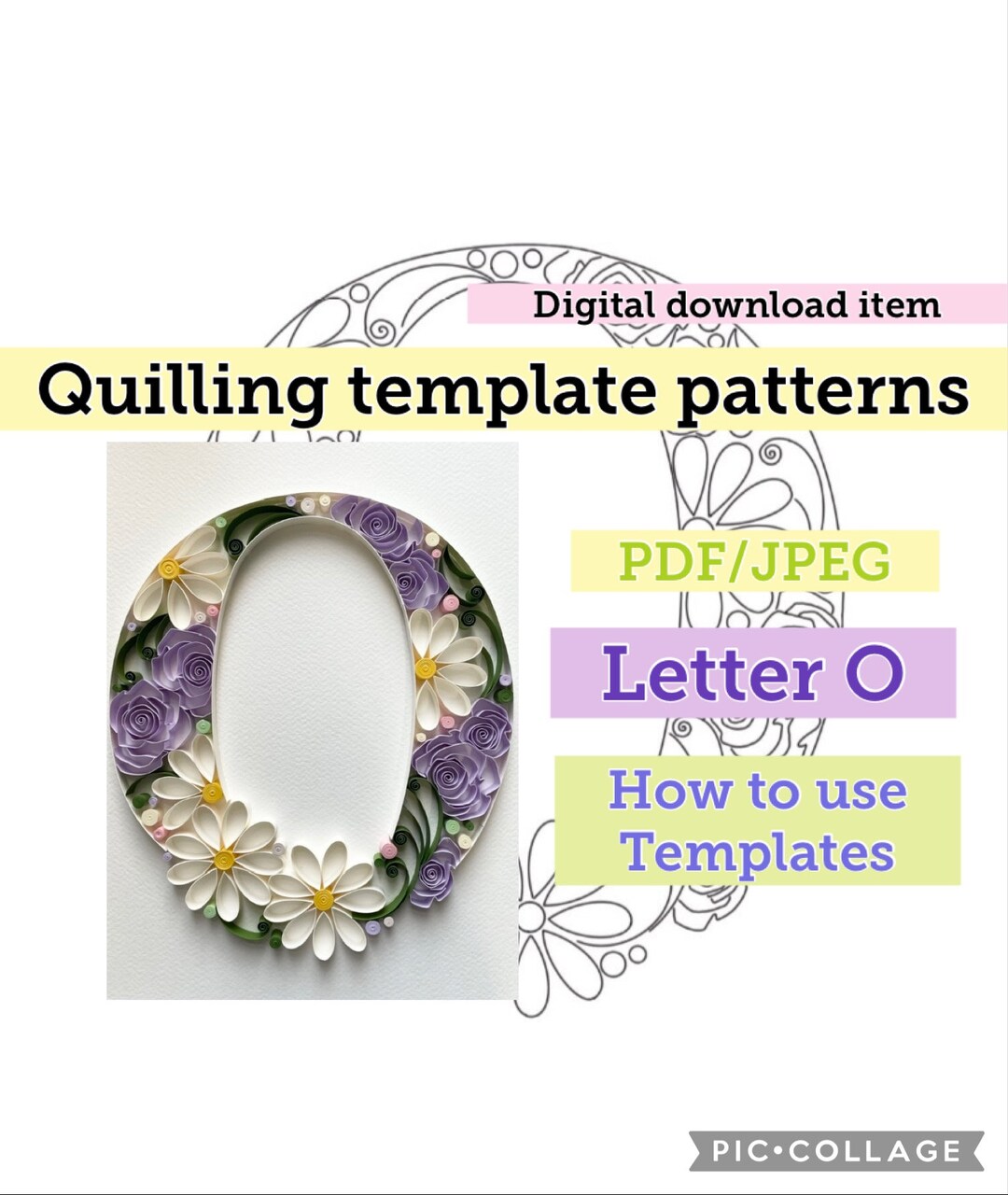 Quilling Template, Quilling Letter, Quilling Patterns, Quilling ...