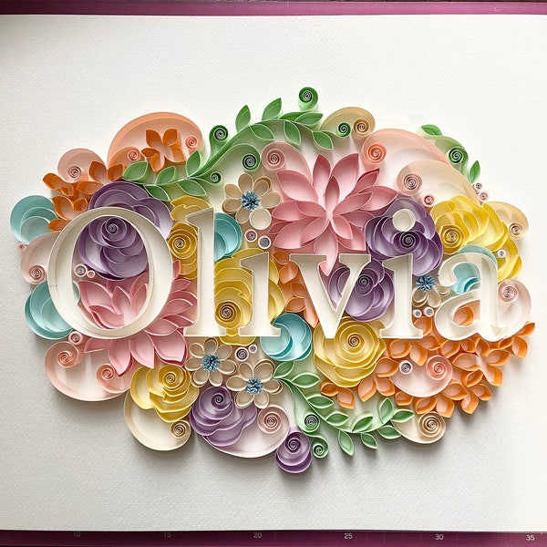 Quilled Wedding Card - Etsy