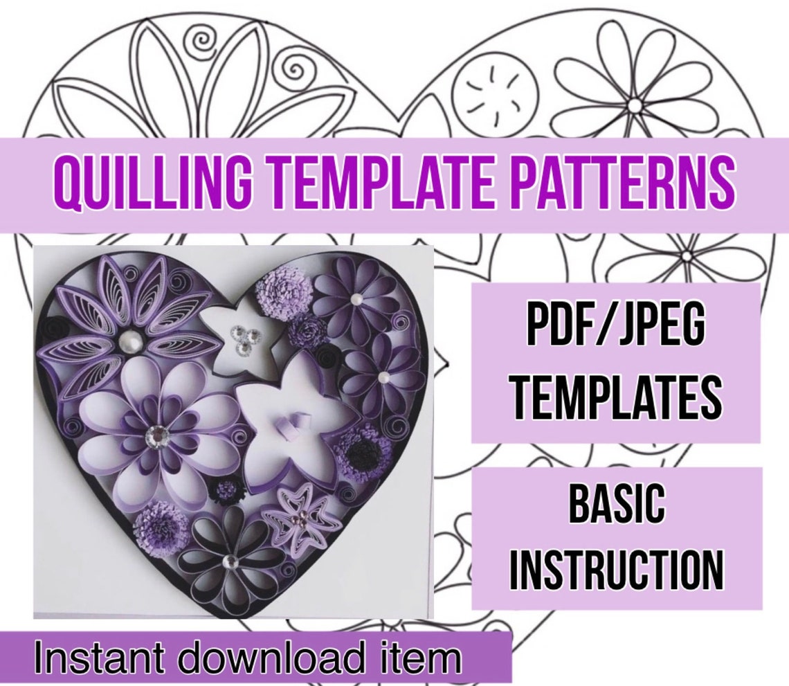 Quilling Template, Quilling Card, Quilling Patterns, Quilling Template ...