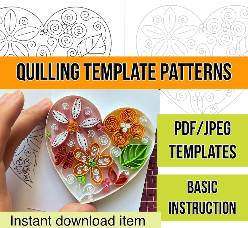Quilling Template Quilling Card Quilling Patterns Quilling - Etsy