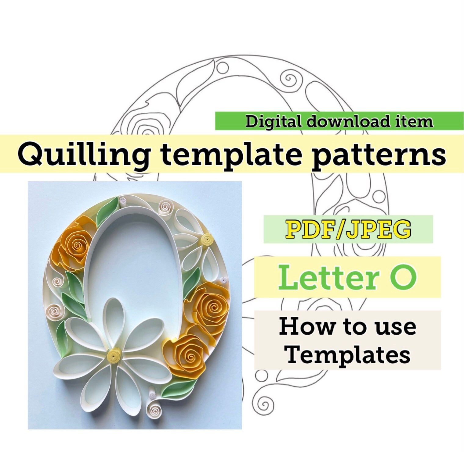 Quilling Template, Quilling Letter, Quilling Patterns, Quilling ...
