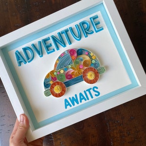 Car Quilling Art Paper Quilling Art Quilling Art Framed Nursery Gift ...