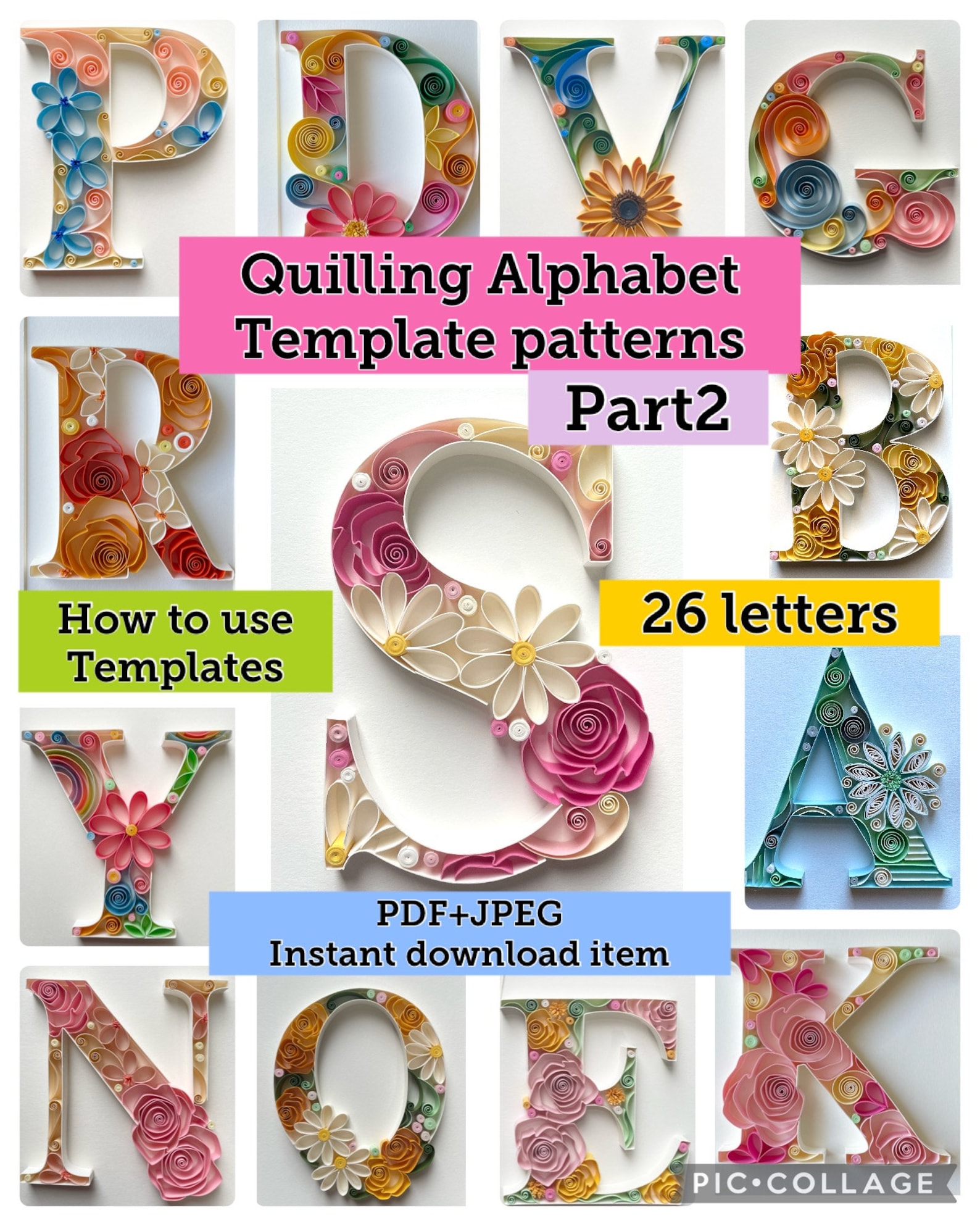Quilling Template, Quilling Letter, Quilling Alphabet, Quilling ...