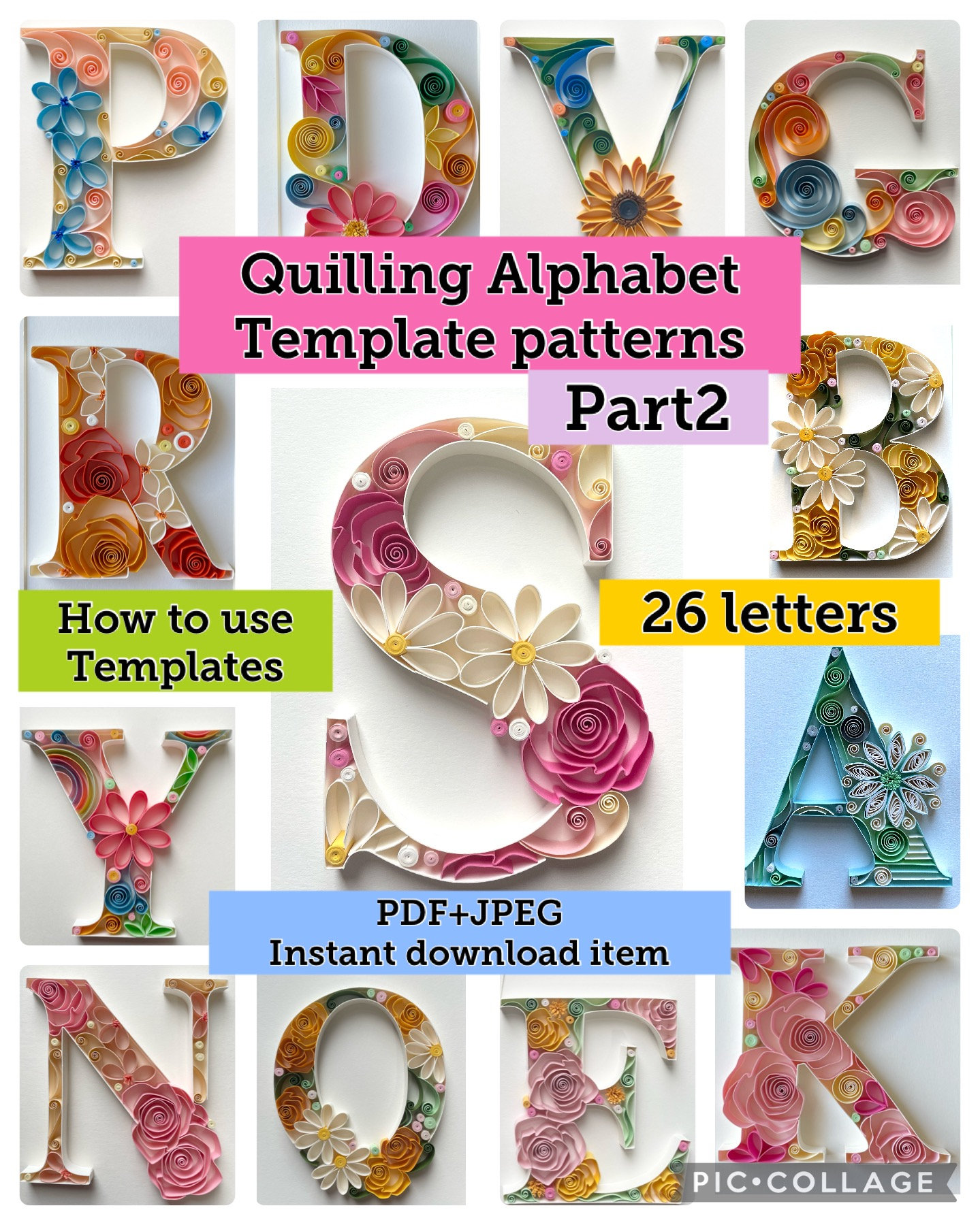 Quilling Template, Quilling Letter, Quilling Alphabet, Quilling ...