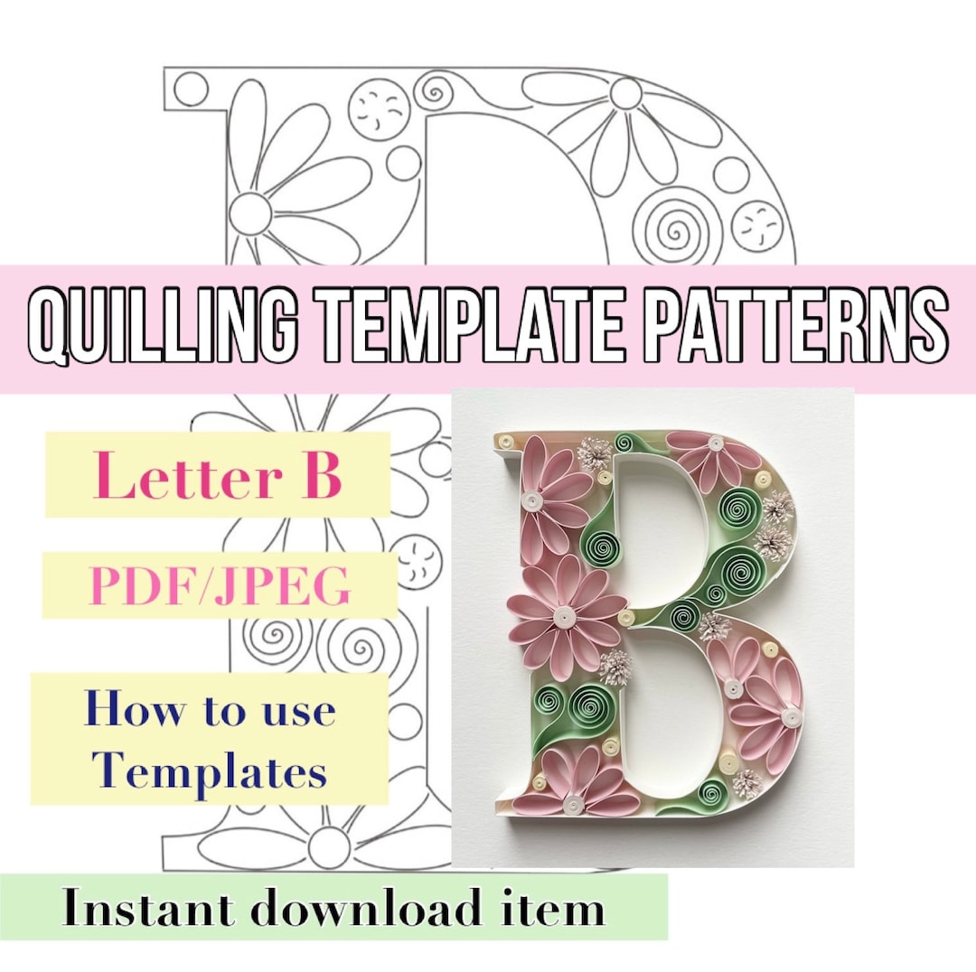 Quilling Template, Quilling Letter, Quilling Patterns, Quilling ...