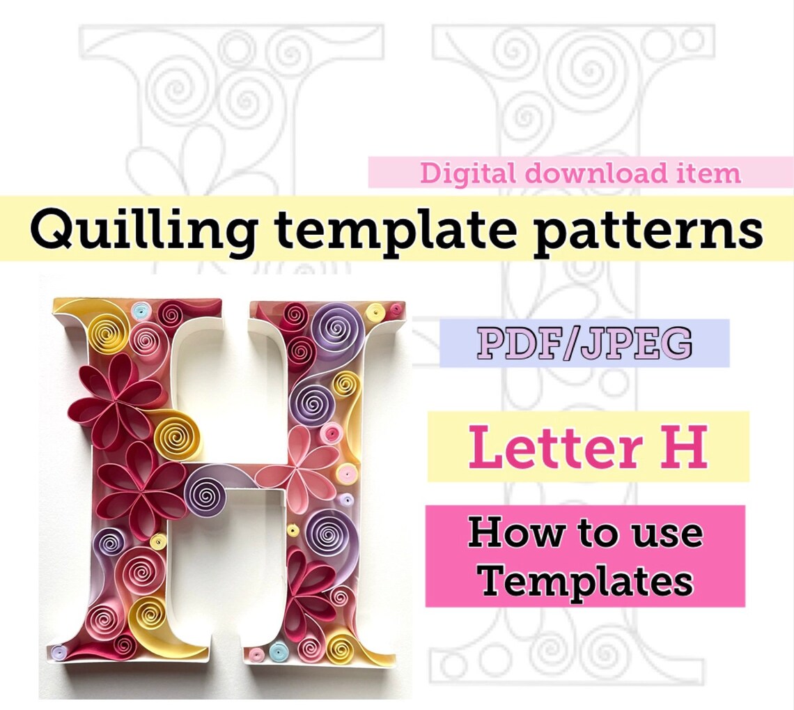 Quilling Template, Quilling Letter, Quilling Patterns, Quilling ...