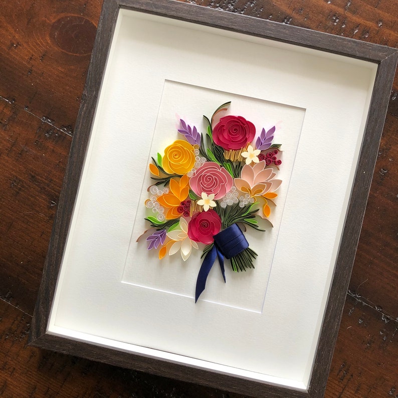 Quilling Art Quilling Art Framed Quilling Flower Wall - Etsy