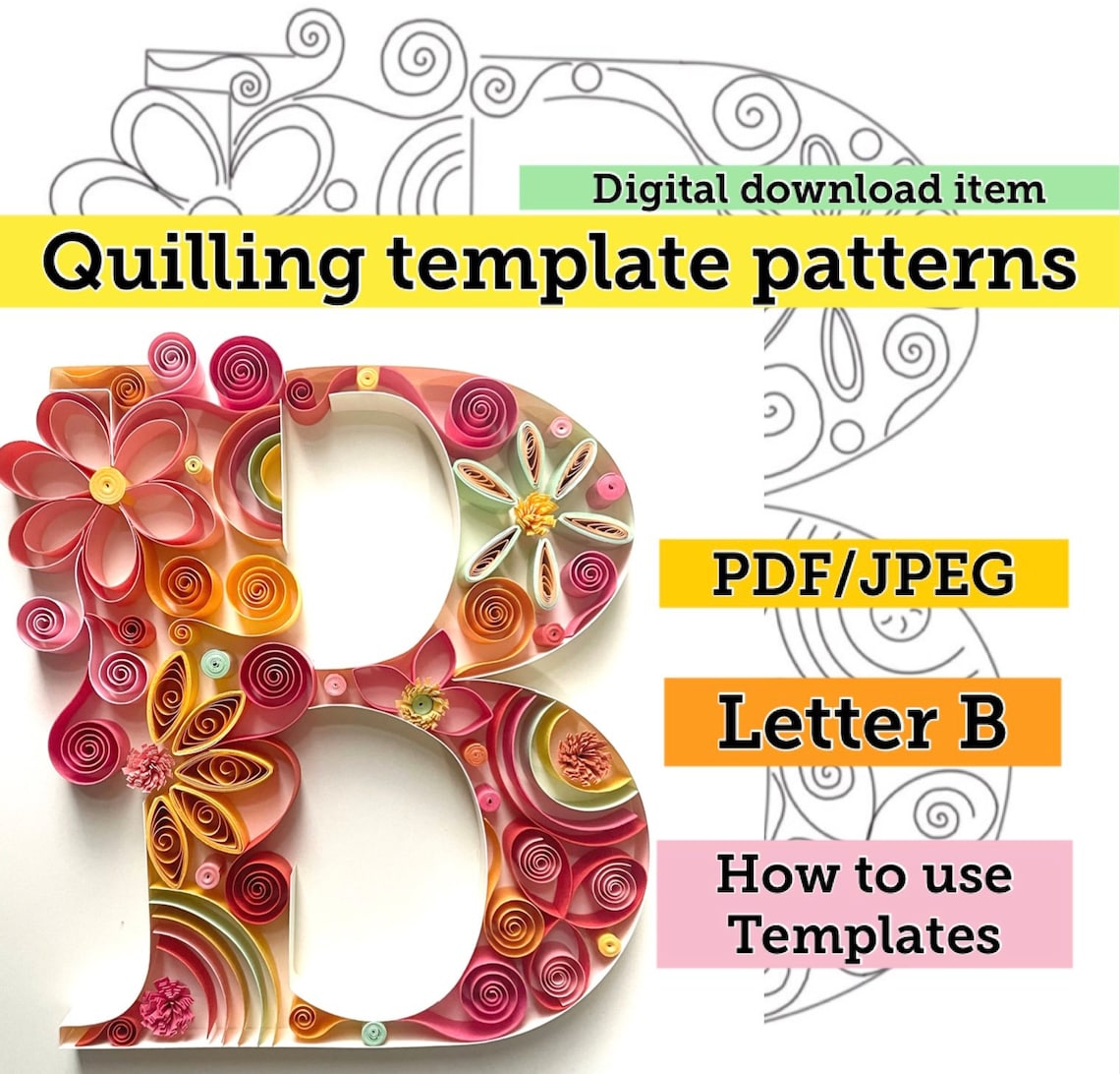 Quilling Template, Quilling Letter, Quilling Patterns, Quilling ...