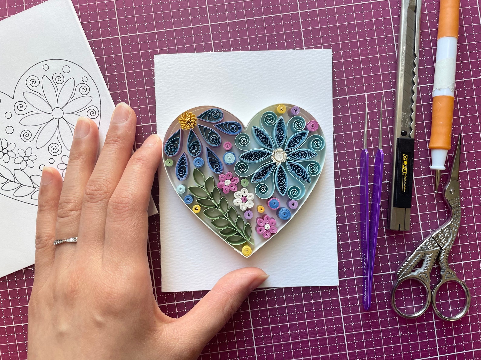 Quilling Template, Quilling Card, Quilling Patterns, Quilling Template ...