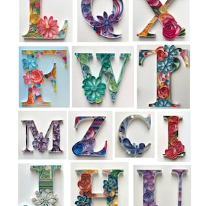 Quilling Template, Quilling Letter, Quilling Alphabet, Quilling ...