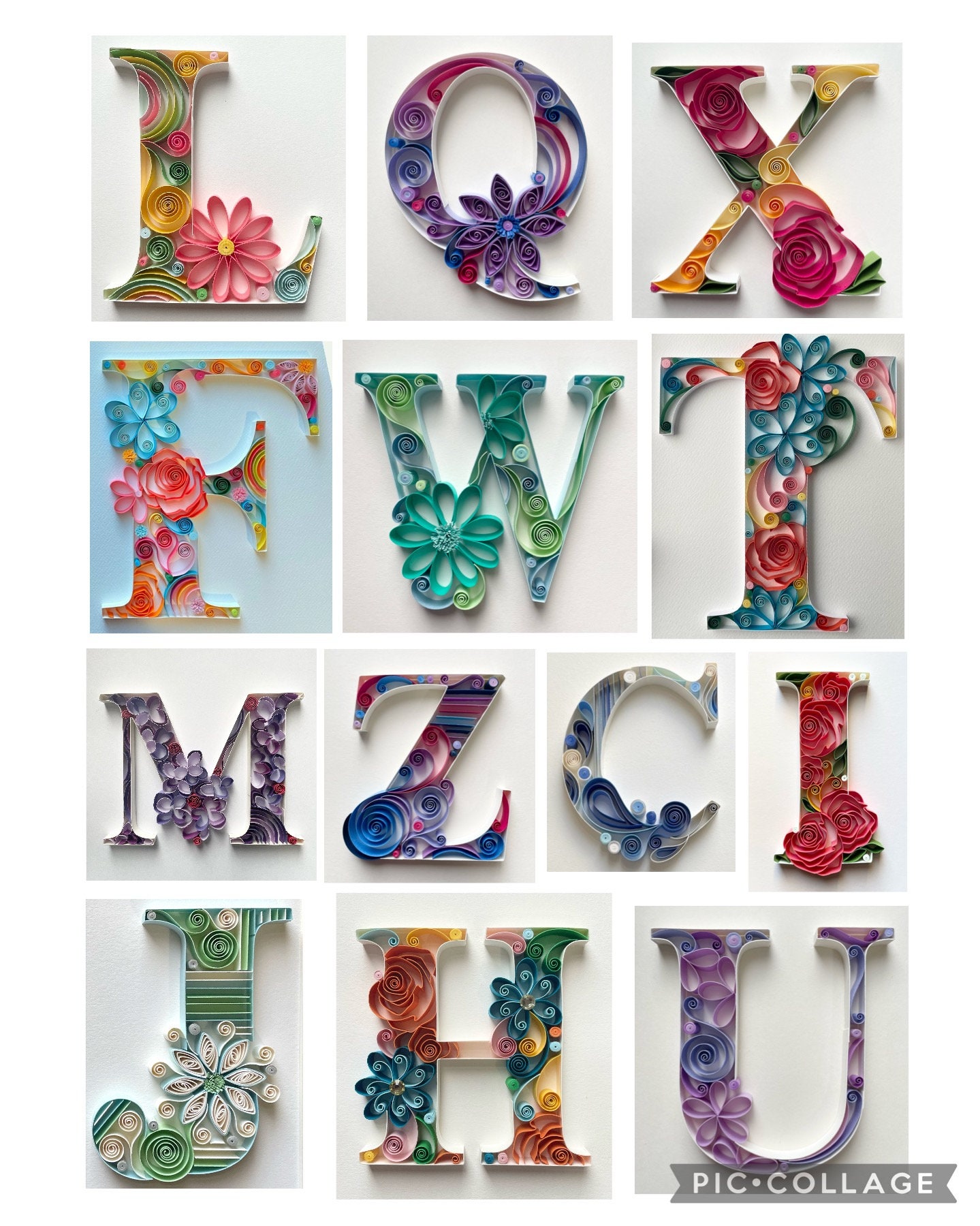 Quilling Template, Quilling Letter, Quilling Alphabet, Quilling ...
