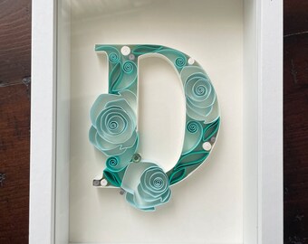 Quilling Art, Quilling Framed Art, Quilled Letter, Letter S, Baby Room ...