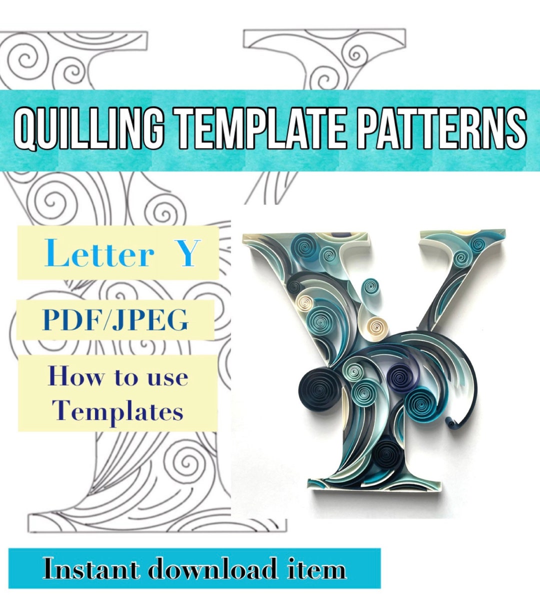 Quilling Template, Quilling Letter, Quilling Patterns, Quilling ...