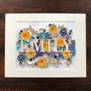 Quilling Art Name personalized Name Art Quilling Art Flowers Nursery ...