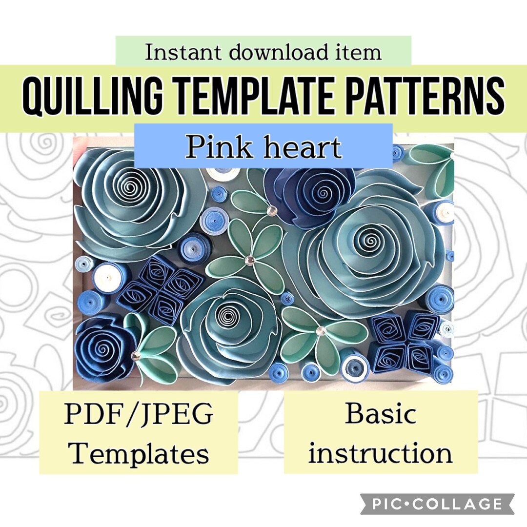 Quilling Template Quilling Card Quilling Patterns Quilling - Etsy