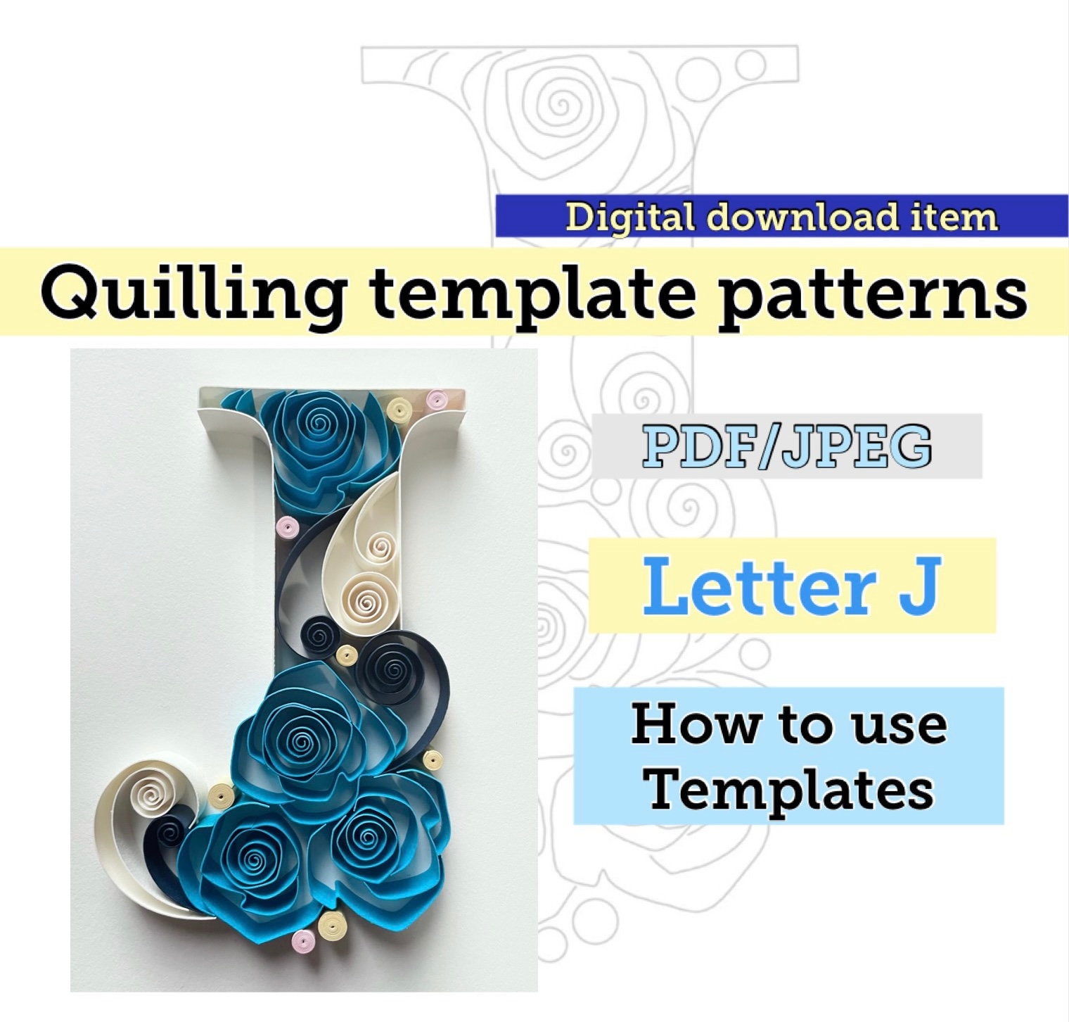 Quilling Template, Quilling Letter, Quilling Patterns, Quilling ...