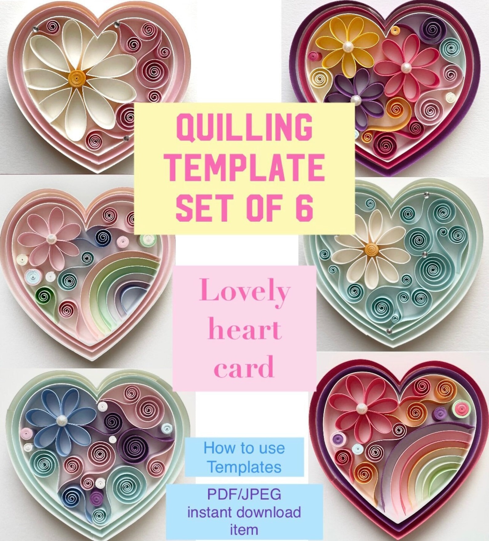 Quilling Template, Quilling Card, Quilling Patterns, Quilling Template ...