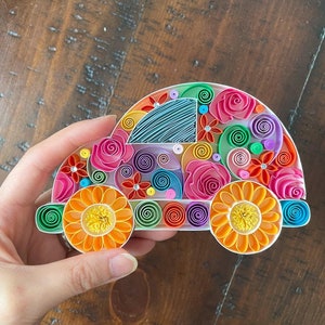 Car Quilling Art Paper Quilling Art Quilling Art Framed Nursery Gift ...