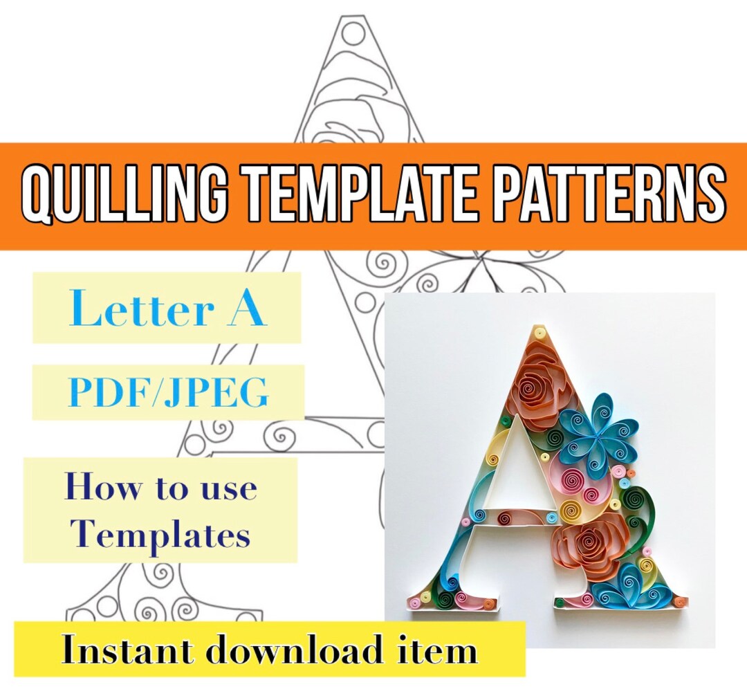 Quilling Template, Quilling Letter, Quilling Patterns, Quilling ...
