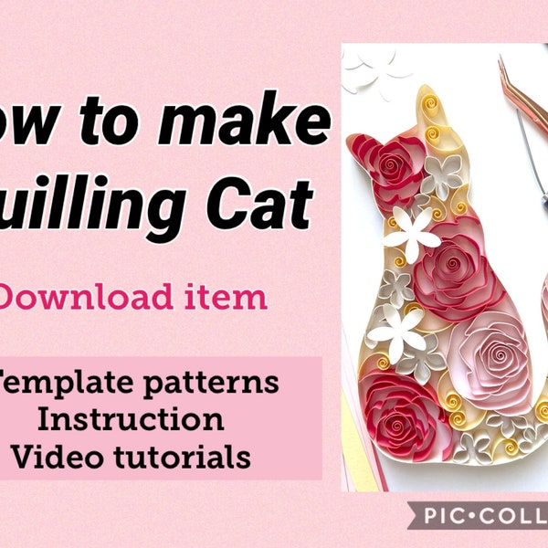 Paper Quilling Cat - Etsy