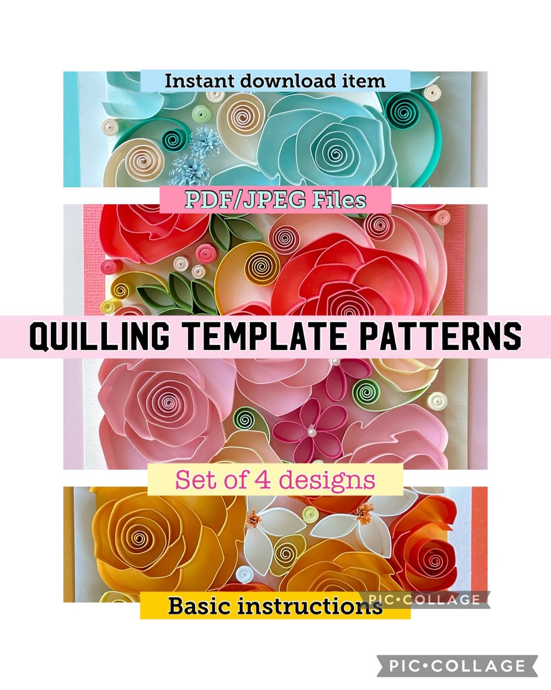 Quilling Template, Quilling Card, Quilling Patterns, Quilling Template ...