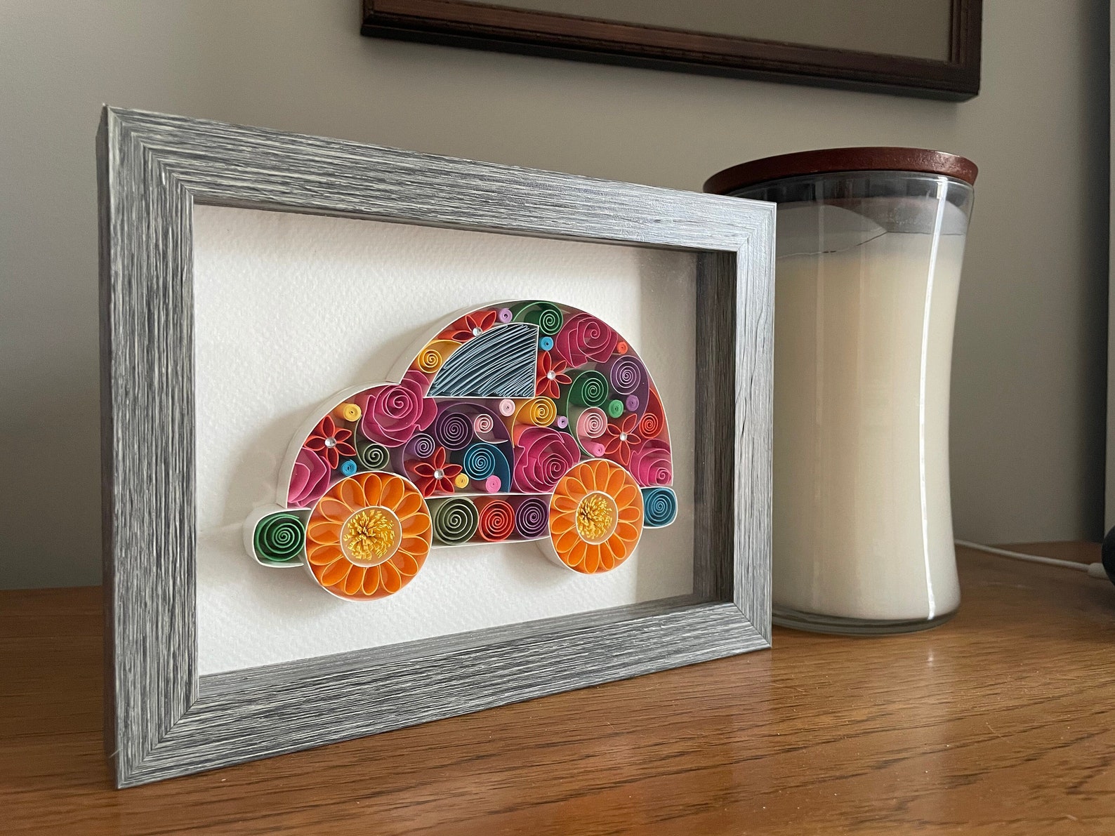 Car Quilling Art Paper Quilling Art Quilling Art Framed - Etsy