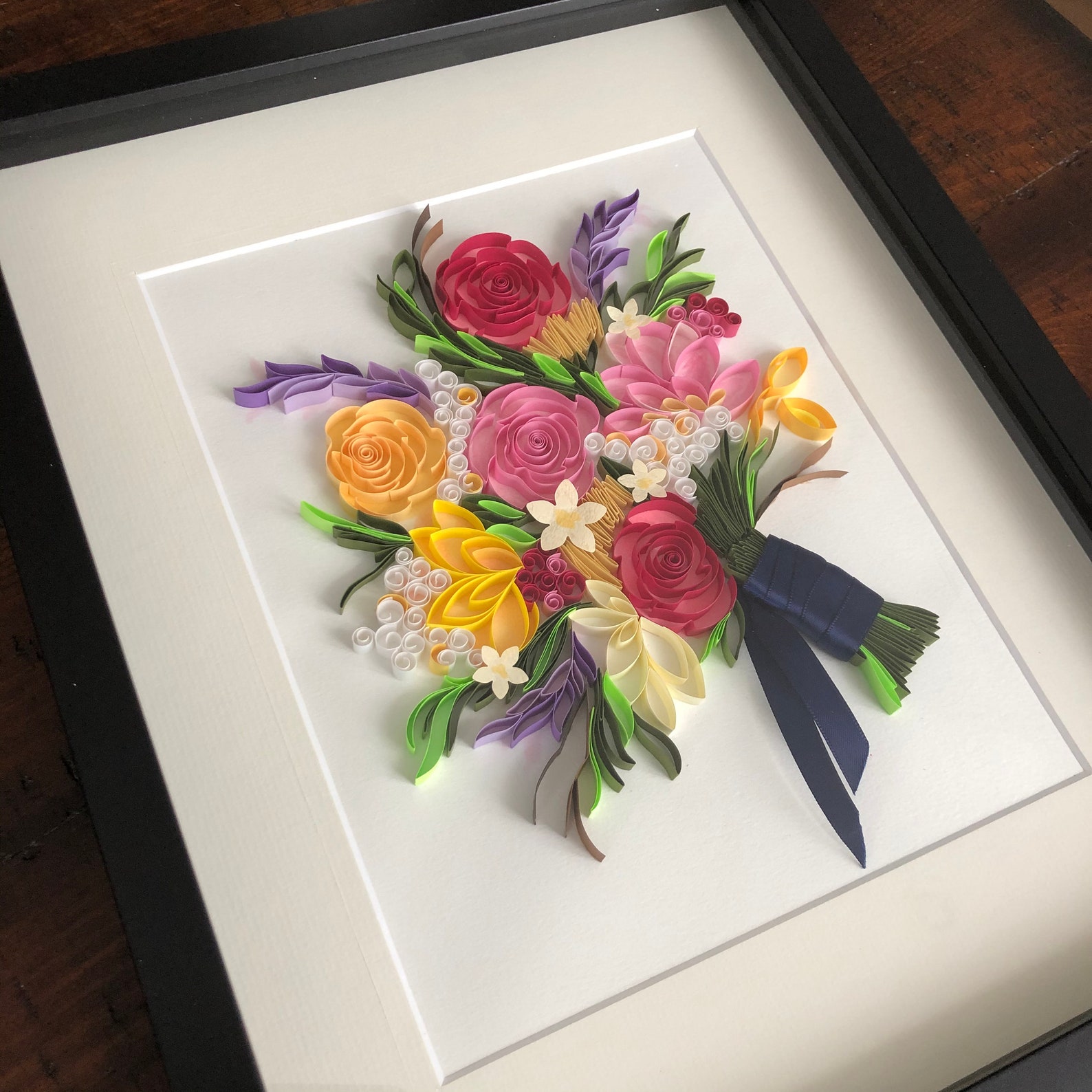 Quilling Art Quilling Art Framed Quilling Flower Wall - Etsy