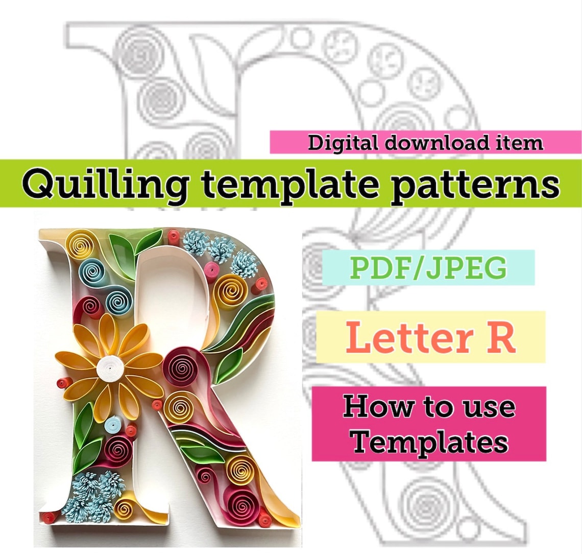 Quilling Template, Quilling Letter, Quilling Patterns, Quilling ...