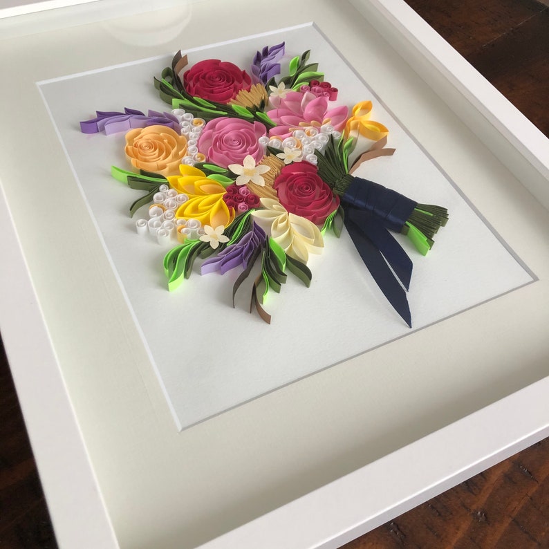 Quilling Art Quilling Art Framed Quilling Flower Wall - Etsy