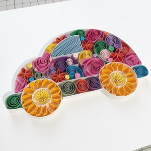 Car Quilling Art Paper Quilling Art Quilling Art Framed - Etsy