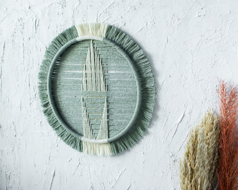 Circle Macrame Wall Decor Textile Wall Hanging Fiber Wall - Etsy