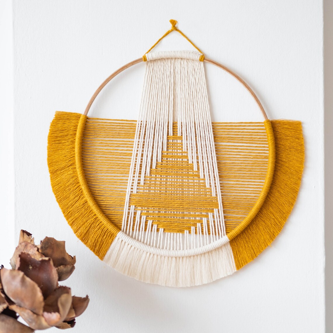 Circle Macrame Wall Decor Textile Wall Hanging Fiber Wall | Etsy