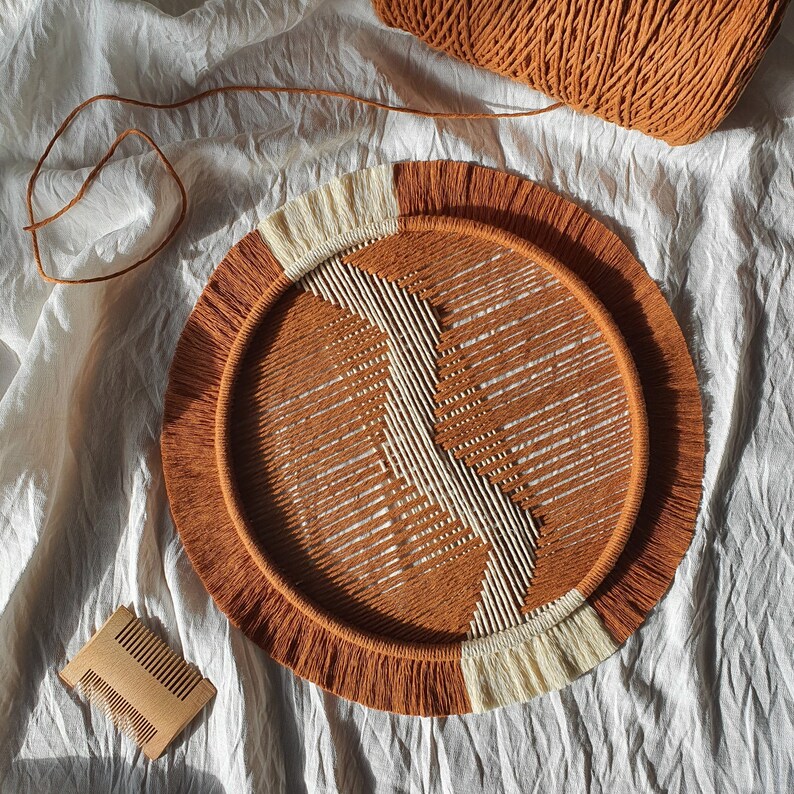 Circle Macrame Wall Art Round Wall Decoration Circular Wall | Etsy