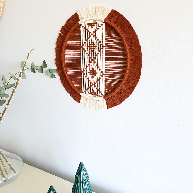 Textile Wall Hanging Circle Wall Decor Macrame Wall Art | Etsy