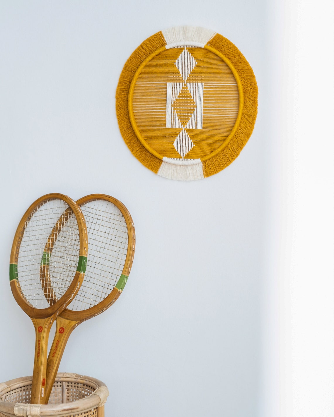 Colorful Macrame Wall Hanging Circle Wall Decor Yarn Wall | Etsy