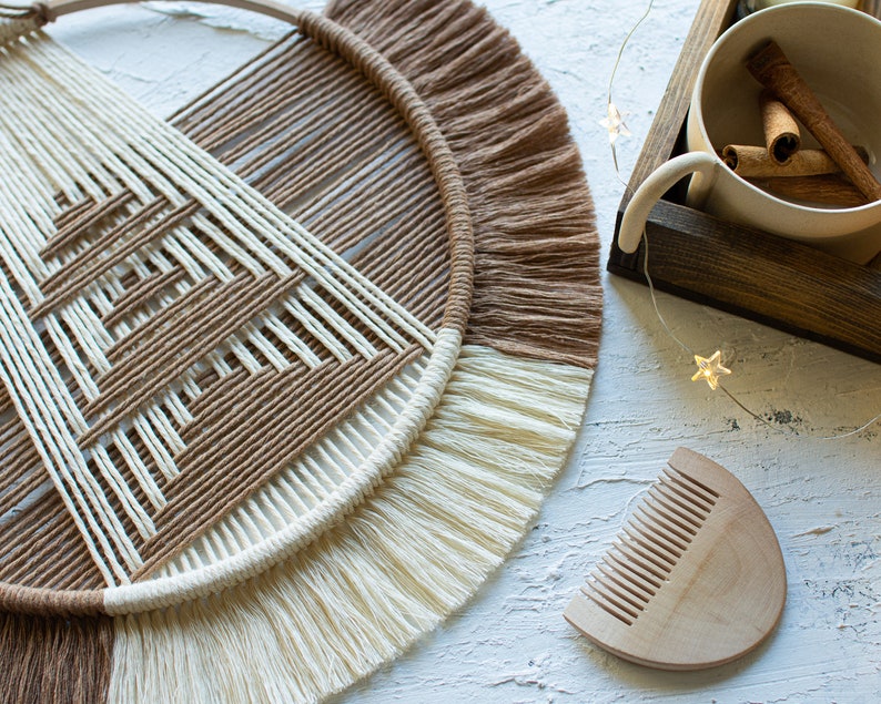 Circle Wall Art Circular Wall Hanging Macrame Wall Decor | Etsy