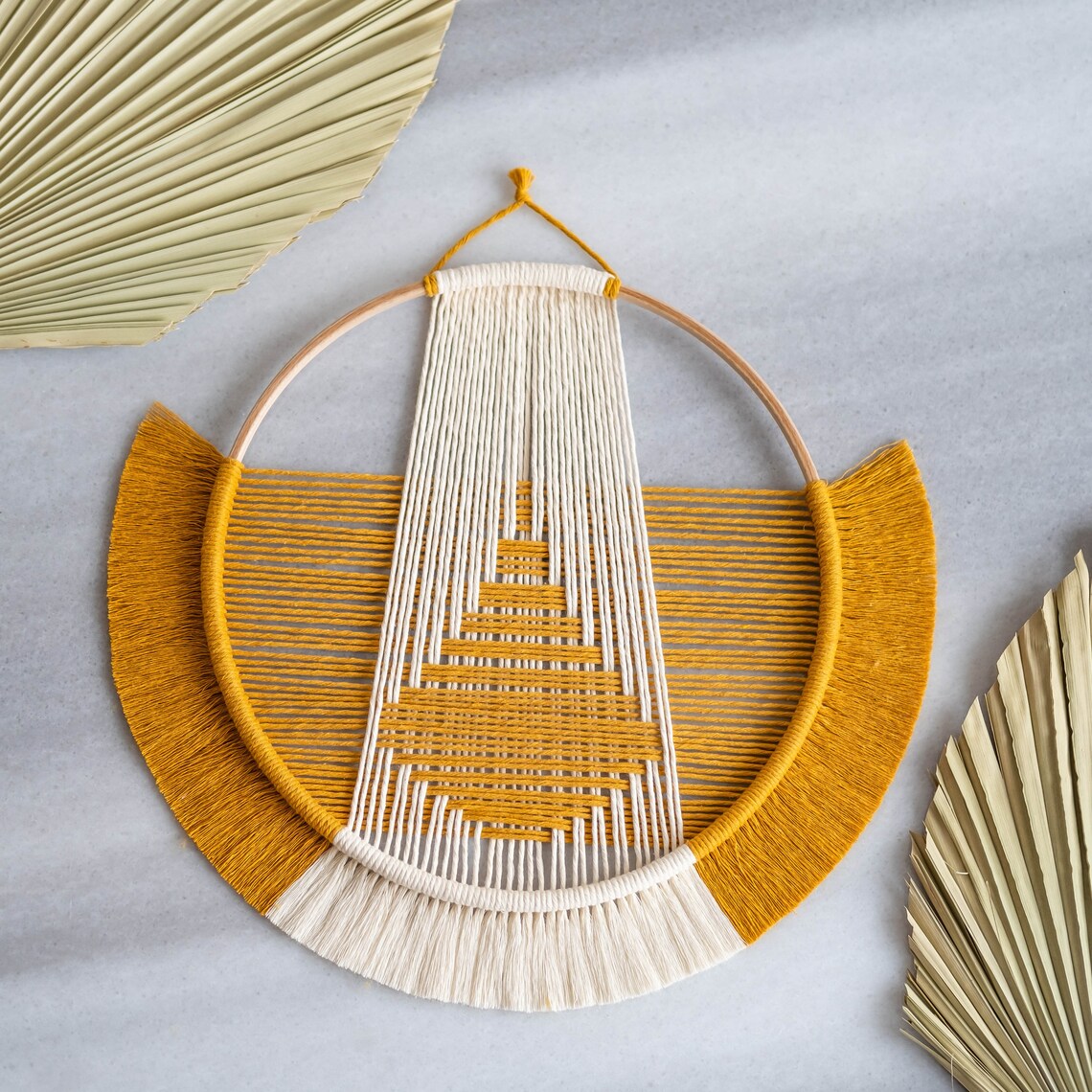 Circle Macrame Wall Decor Textile Wall Hanging Fiber Wall | Etsy