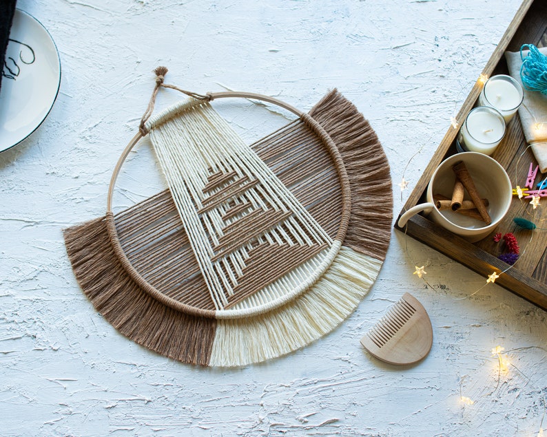 Circle Wall Art Circular Wall Hanging Macrame Wall Decor | Etsy